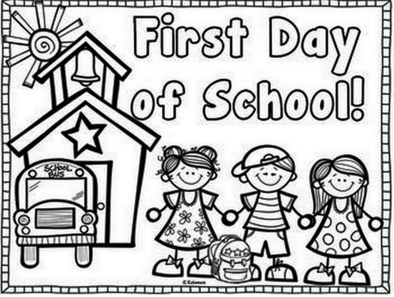 First Day of School Coloring Page - Coloring Pages