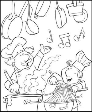Chefmaster and Little Chef Coloring Pages - Coloring Pages
