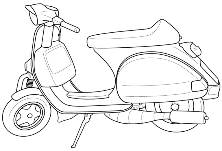 Top 10 Fun Vespa Coloring Pages for Children - Coloring Pages