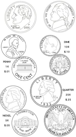 Money Coloring Pages for Kids to Teach Money Concepts - Coloring Pages