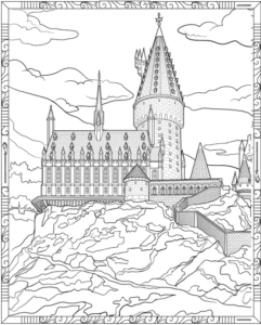 splendid harry potter hogwarts castle coloring page for all ages ...