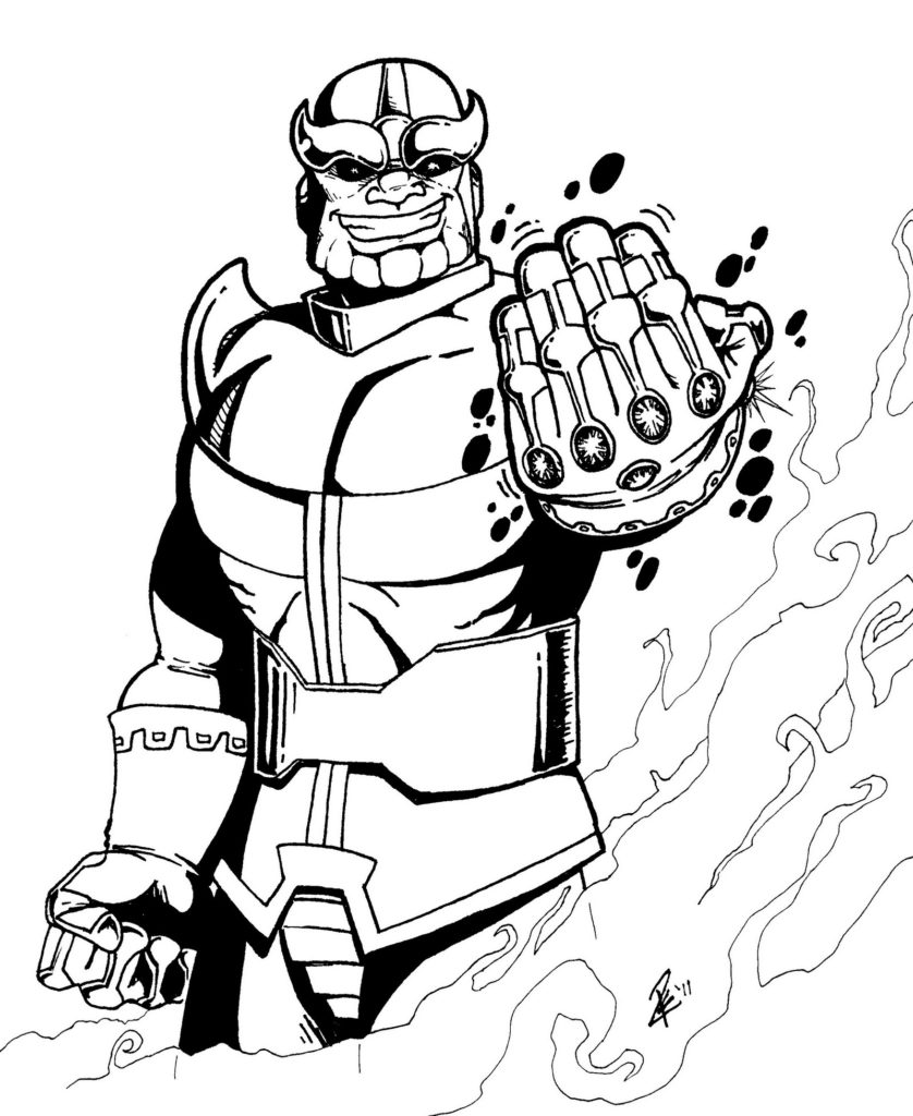 thanos guardians of the galaxy coloring sheet - Coloring Pages