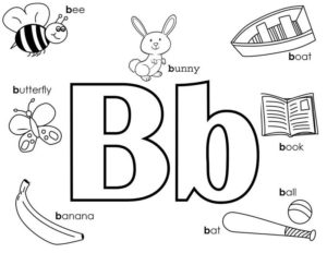 Recognize Letter B themed Coloring Page - Coloring Pages