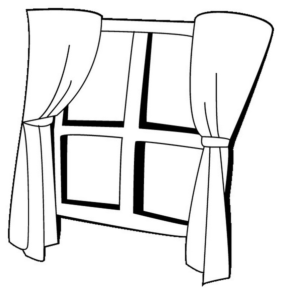 Curtains Coloring Pages Curtains Coloring Pages