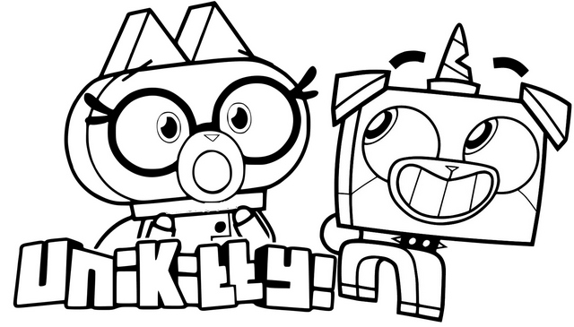 Dr Fox And Puppycorn Coloring Page Of Unikitty For Kids Coloring Pages